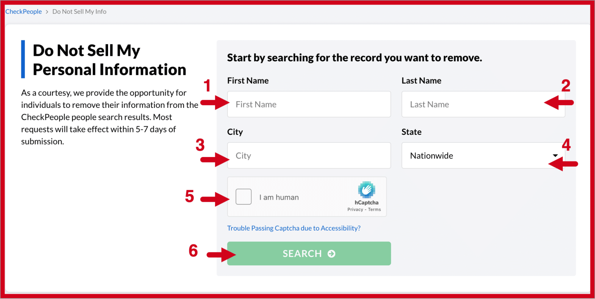 CheckPeople: How to Opt Out and Remove Yourself from CheckPeople | Step ...