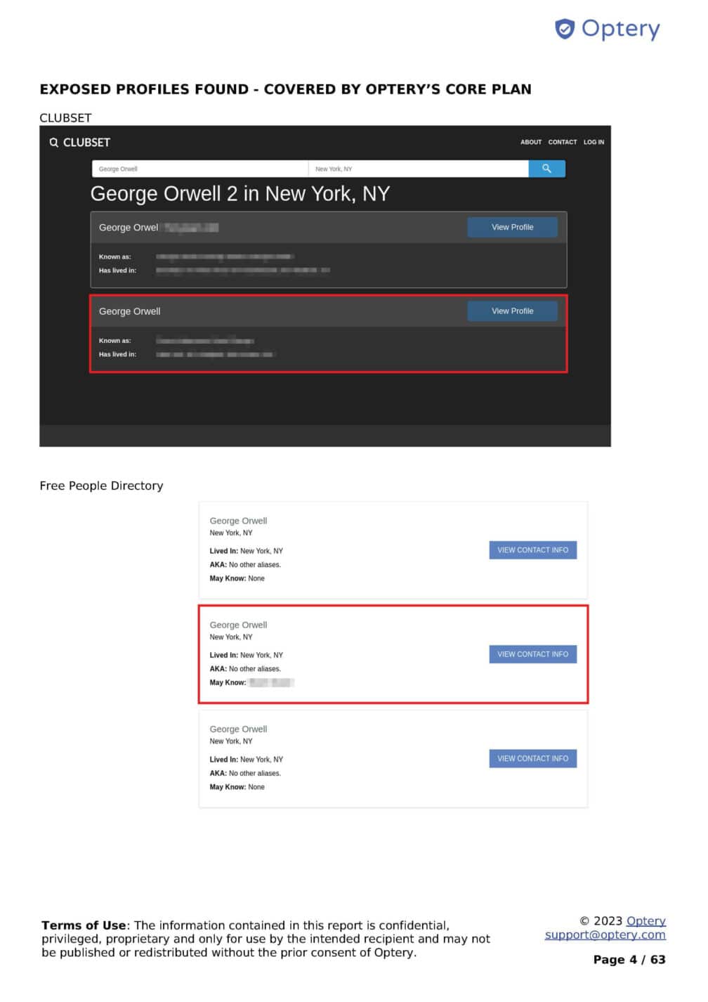What is an Exposure Report? - Optery