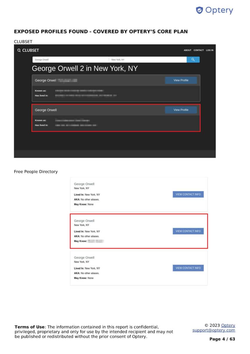 What is an Exposure Report? - Optery