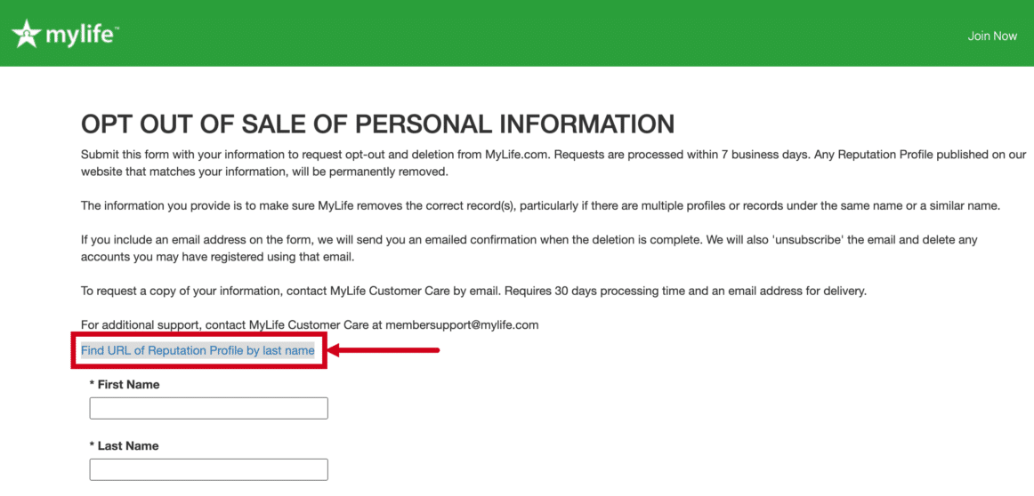 MyLife: How to Opt Out of MyLife | Step-by-Step Instructions - Optery ...