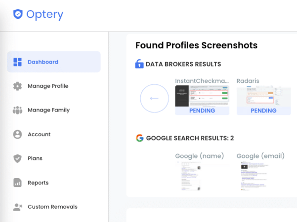 Optery and Google's Content Removal Tools - Optery