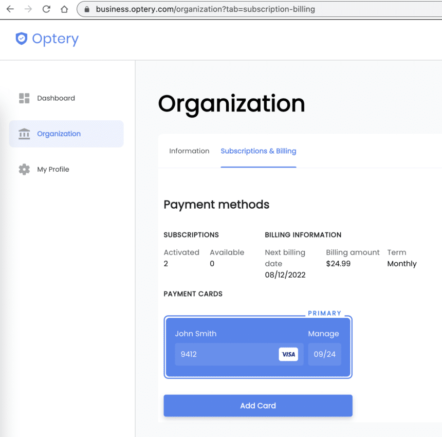 Getting started with Optery for Business - Optery
