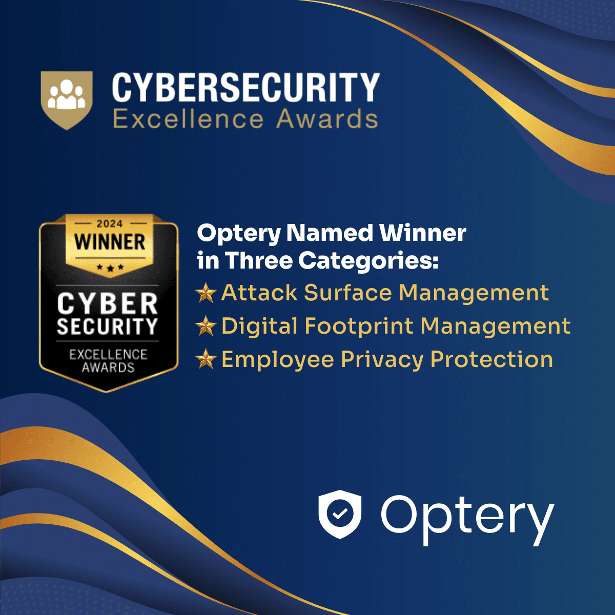 Optery Named Winner in Three Categories by the 2024 Cybersecurity ...